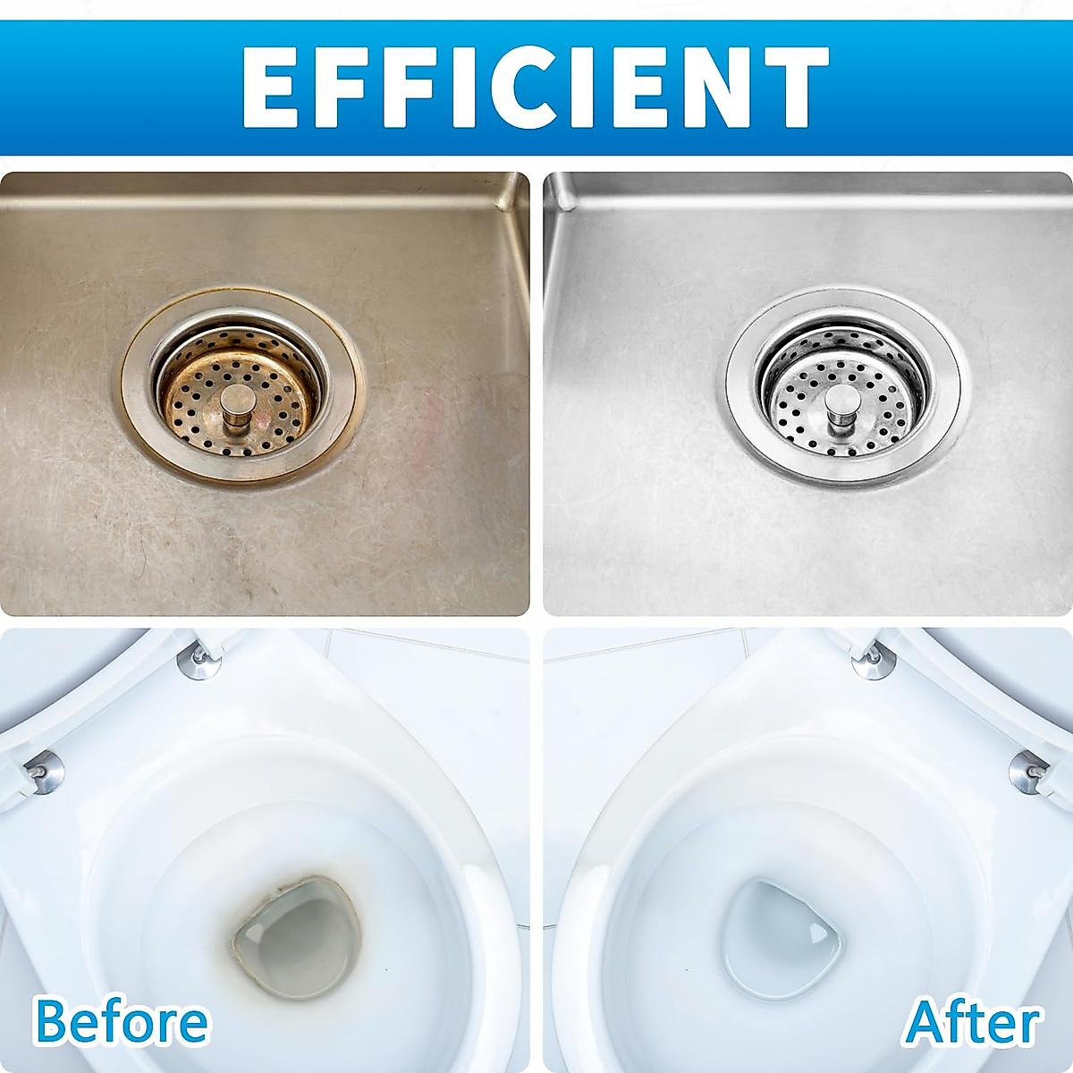 4TH Pumice Stone for Toilet Bowl Cleaning,Pumice Stick with Handle,Cleans Away Limescale Stain,Hard Water Rings, Calcium Buildup,Iron and Rust. Remover for Tile/Bath/Kitchen/Household - 2 Piece