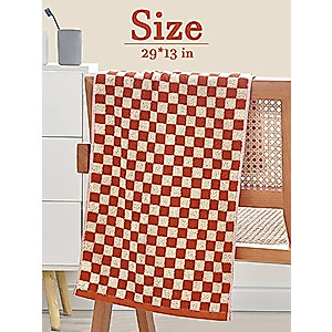 Jacquotha Hand Towel Set of 8 Bundle, Checkered and Checkered Floral Hand Towels for Daily Use
