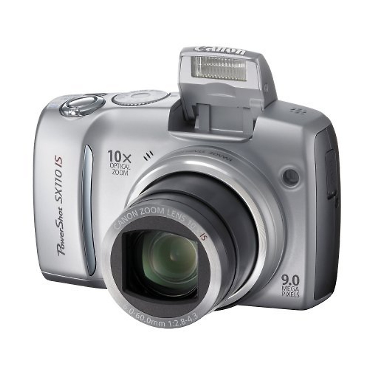 Canon Powershot SX110IS 9MP Digital Camera with 10x Optical Image Stabilized Zoom (Silver)
