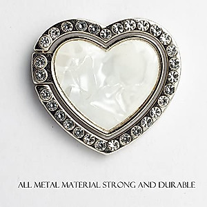 [2 Packs] Heart-Shaped Gemstones Glitter Bling Bling Phone Ring Holder, Sparkle Phone Ring Grip Artificial Diamond Stand,Rhinestone Cell Finger Ring for Phones,Pad