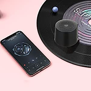 Holiday Super Mini Portable Bluetooth Speaker,Microphone, TWS Stereo Pairing for Home Outdoor Travel Camping Gifts (Black)