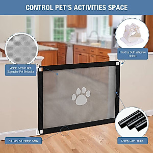 Dog gate,Stair gate,Isolation gate,pet gate Dog Fence Portable Puppy Isolation net Isolation gate,Multipurpose Stairs,Kitchen,edroom(31.5 * 39.4in)