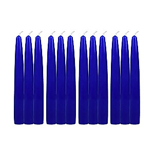 Zest Candle 12-Piece Taper Candles, 6-Inch, Royal Blue