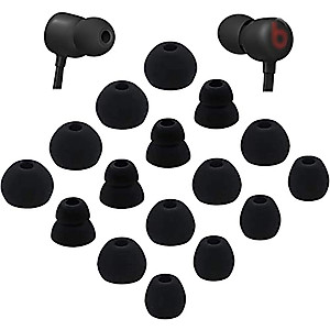 ALXCD Ear Tips Replacement for Beats Flex Wireless Earphones, S/M/L/D 4 Sizes 8 Pairs Soft Silicone Eargel Earbuds Tips, Fit for Beats Flex, 8 Pairs (Black)