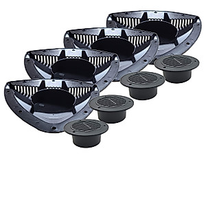 Class A Customs | RV ATV Cycle Truck Cargo Work Trailer Side Air Vents | Four Pack | Black | High Tech/Arrow Design