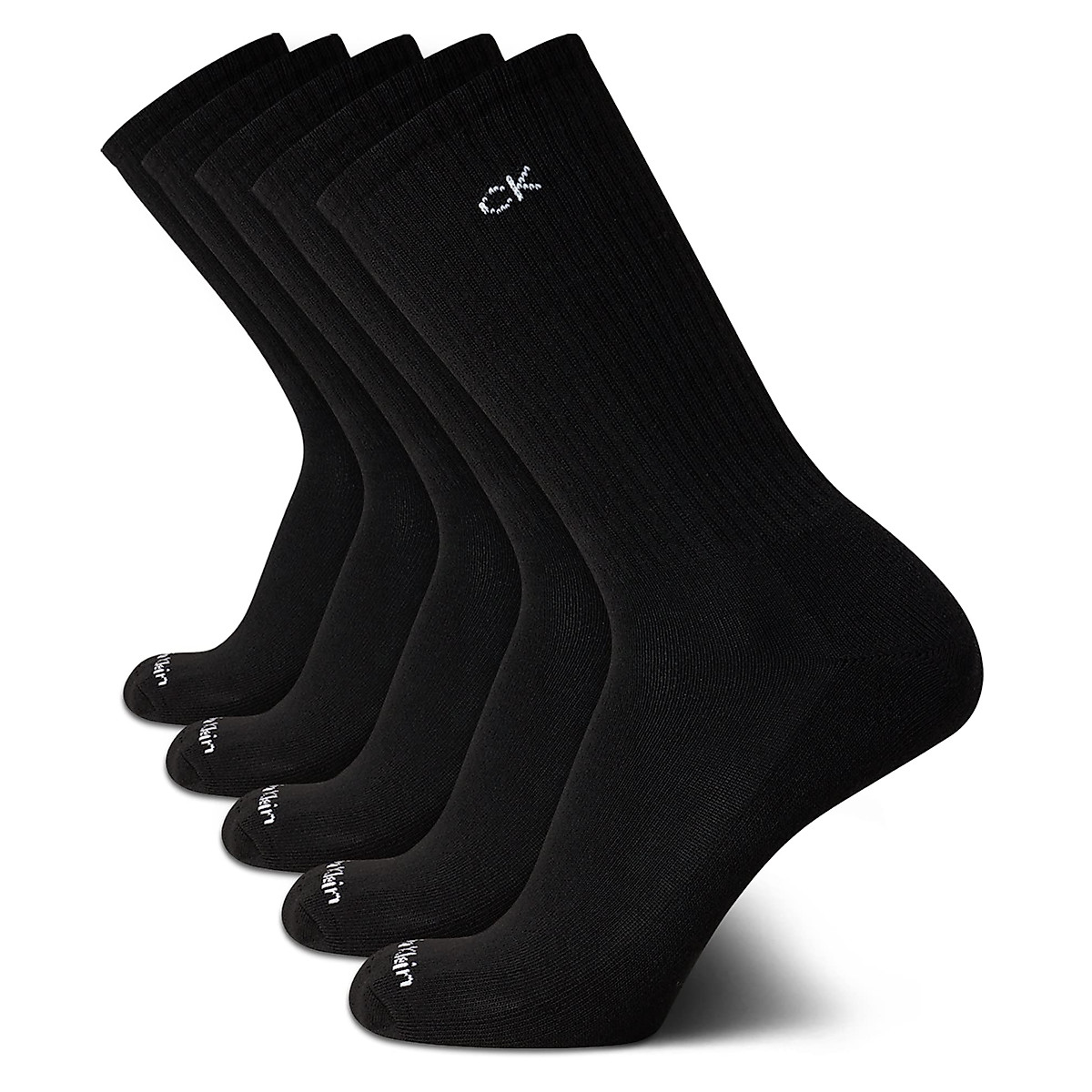 Calvin Klein Men's Athletic Socks - Cushion Crew Socks (5 Pack), Size 7-12, Black