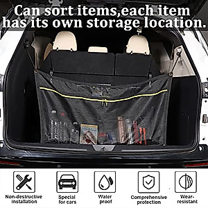 HAPPYHORSE For Toyo-ta Sen-na 2021-2023 Car Storage Bag For Center Console Storage Bag, Back Box Storage Bag, Seat Storage Bag Mesh Pocket Accessories (Trunk Mesh Pockets)