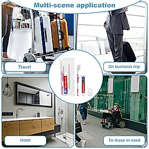 Disposable Toothbrushes with Toothpaste Individually Wrapped, Travel Kit whit Plastic Zip Bag,Toothbrush Head Cover, Bulk Toothbrush for Homeless,Travel,Shelter,Air Bnb,Hotel,Guest Apartment(20)