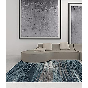 Dalyn Rugs Modern Greys Rug, 3'3" x 5'3", Teal