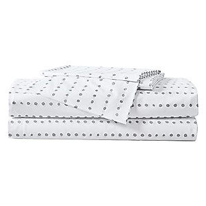 City Scene - Queen Sheets, Cotton Percale Bedding, Crisp & Cooling Home Decor (Radius Charcoal, Queen)