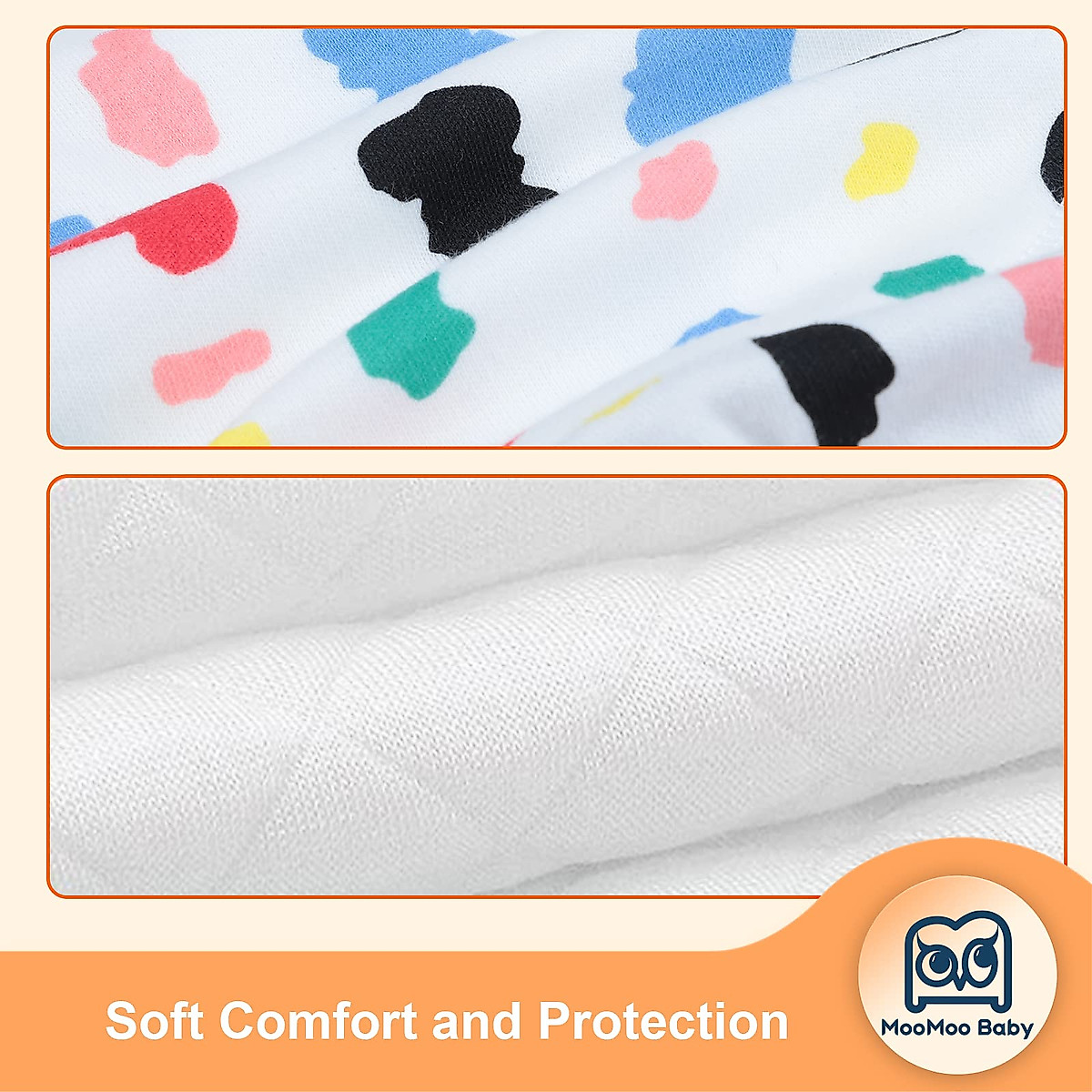 MooMoo Baby Training Pants 2 Packs Absorbent Toddler Potty Training Underwear for Boys and Girls-Cotton 2T Multicolor