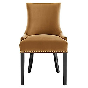 Modway Marquis Performance Velvet Set of 2 Dining Chair, Cognac