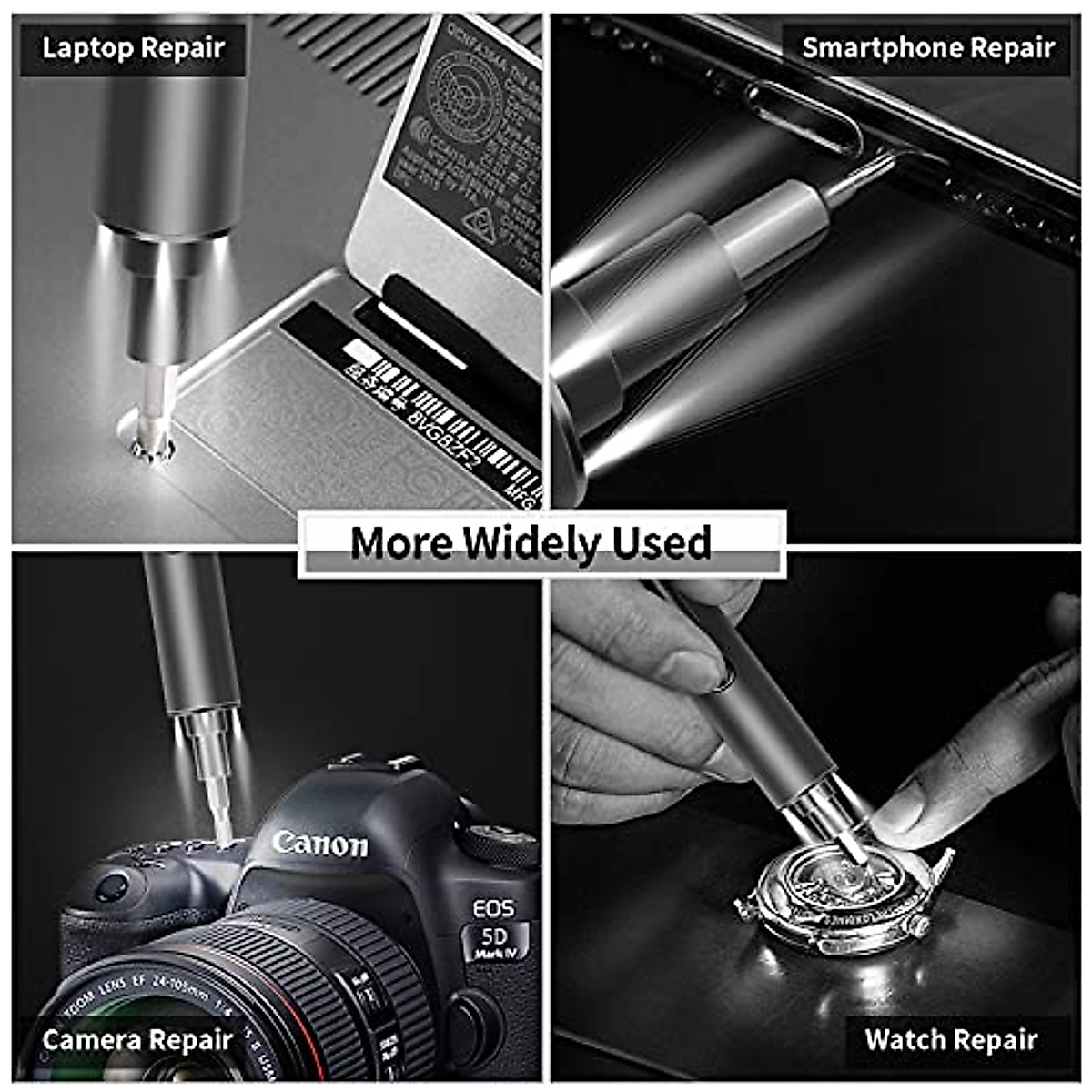 POWERGIANT Mini Electric Screwdriver, Small Portable Cordless Power Screwdriver Set with 55 Precision Bits & LED Light & Magnetic Mat, Handy Repair Tool for Phone Watch Camera Laptop