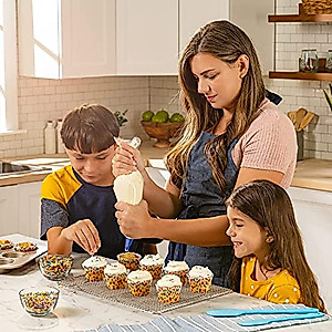 Ultra Cuisine Oven-Safe, Dishwasher-Safe 100% Stainless Steel Cooling and Baking Rack Set Heavy Duty Tight-Wire - 11.5 x 16.5-inch - Set of 2 - Half Sheet Pan Cooling Racks