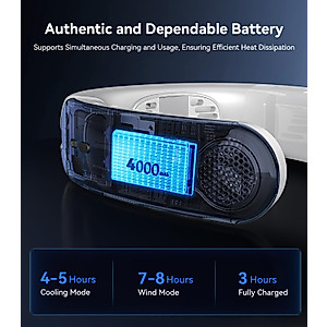 Laogio Neck Air Conditioner【2024 Innovative Design】 Portable Neck Fan with 100 Speeds Wearable Air Conditioner for Travel/Home/Outdoor.