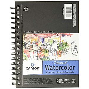 Canson Artist Series Watercolor Pad, 5.5" x 8.5" Side Wire