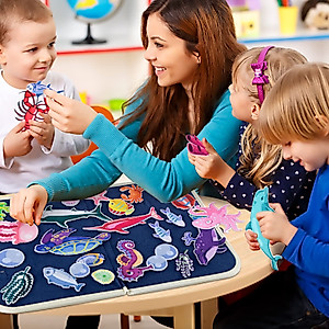 Craftstory Ocean Animals Travel Felt Board for Toddlers Preschool Learning Activities 32 Pieces Sea Sensory Board Toys for Classroom Arts and Crafts