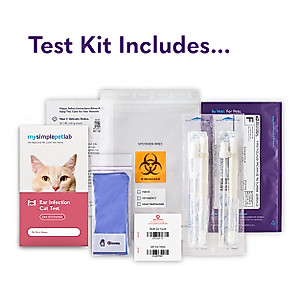MySimplePetLab Cat Ear Infection Test Kit | Fast and Accurate Detection of Cat Ear Yeast and and Other Ear Irritations | Reliable Mail-in Ear Care Cat Test Kit for Smelly, Itchy, or Sore Ears