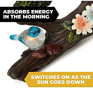 VP Home Birds and Squirrels Bonsai Tree Solar Powered LED Outdoor Decor Garden Light