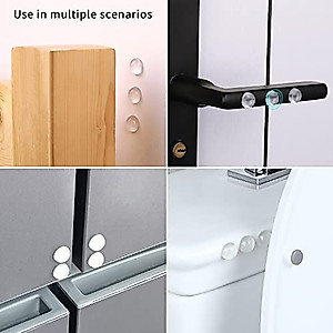 COUMENO Door Bumpers 100 Pcs Clear Adhesive Pads,Cabinet Bumpers,Cabinet Stoppers, Self Adhesive Cabinet Door Drawer Crash Pads for Soundproof Cabinet Furniture Bumpers, Drawer Bumpers