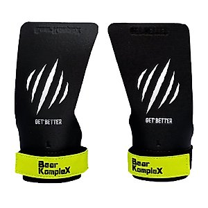 Bear KompleX Black Diamond No Hole Grips for Crossfit - Lightweight, High Performance Weightlifting Grips, Protect Hands and Provides Comfort - Great for Cross Training, Powerlifting
