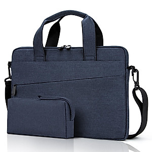 MicaYoung 15 15.6 16 inch Laptop Sleeve Case Shoulder Bag Compatible with 16 inch MacBook Pro M1 M2 Pro/Max 15.6 inch Acer ASUS Dell HP Thinkpad Chromebook 15.6 inch Gaming Laptop Bag, Navy Blue