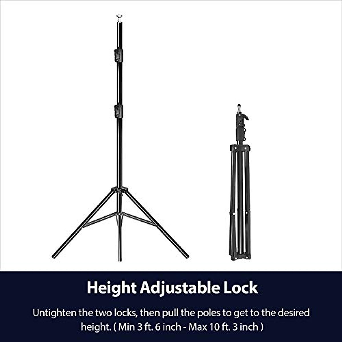 LimoStudio (Heavy Duty) 20 ft. Wide x 10.3 ft. Tall Backdrop Stands, High Stability with 1.45" Thick Pole, Adjustable Width & Length, Background Support System Kit with Super Spring Clamps, AGG2280