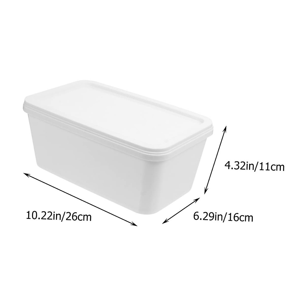 VOSAREA Professional Ice Cream Storage Box Container 3l Reusable Freezer Storage Tub for Fruit Dessert Preservation