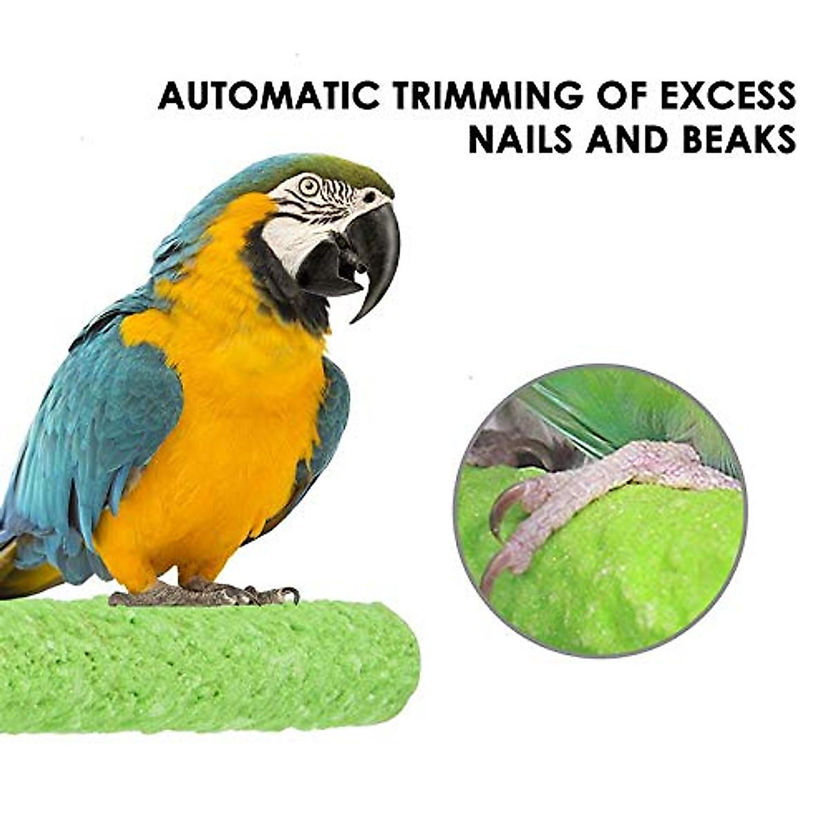 Bird Perch Stand Bird Rope Perch Bird Toys, for Parakeets Cockatiels, Conures, Macaws, Lovebirds, Finches Bird Cage Accessories (3 Pcs)