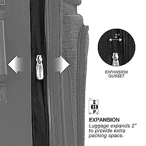 Travel Select Amsterdam Expandable Rolling Upright Luggage, Orange, Checked-Medium 25-Inch