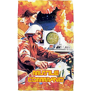 Atari Missile Command Towel White 27X52