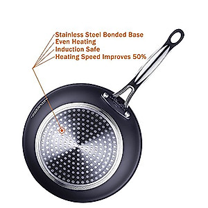 COOKSMARK Copper Pan 12-Inch Nonstick Induction Frying Pan with Lid and Cool-Touch Handle, Copper Ceramic Skillet, Saute Pan, Dishwasher Safe Oven Safe