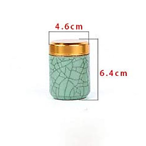 WOIWO 1 PCS The New Mini Celadon Tea Can Has Multi-Function Ceramic Seal Tea Canister