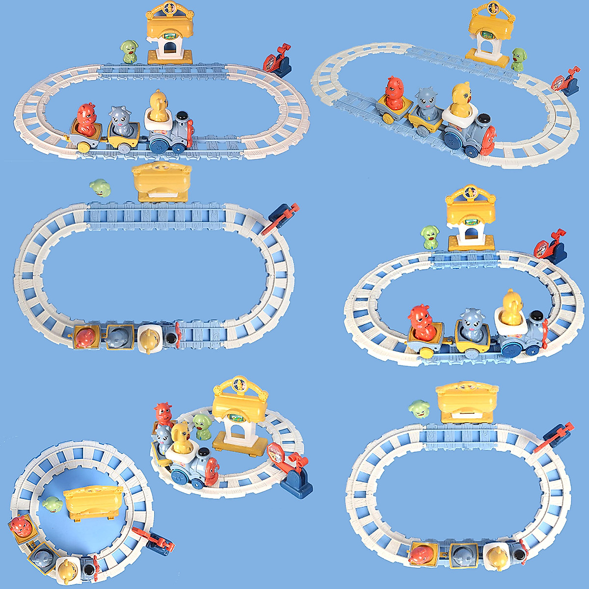 Musical Train Track Set Toys for Toddler 3yrs Old Electric Animal Train Toy Birthday Gift for 3 4 5 6 7 Year Old Boys Toy for Boy Girl Kid Infant Gift
