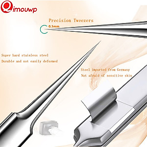 16 PCS Pimple Popper Tool Kit, Blackhead Remover Tools, Acne Extractor Tool, Cyst Removal Tool, Professional Stainless Steel Tweezers for Eyebrows Pimple Blemish Hair Removal, Tools for Beauty Salons
