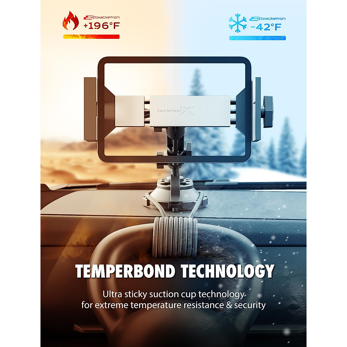 Bracketron HD Tablet Dock PRO Dash and Window Metal Clamp Mount, Universal Tablet Holder for Cars and Trucks, Compatible with Tablets Up to 10 Inches Wide