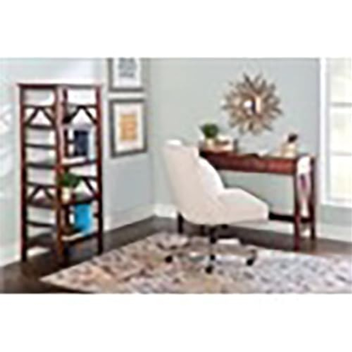 BOWERY HILL 1-Drawer Transitional Wood Desk in Antique Tobacco