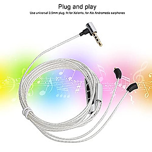 Vbestlife Game Headphone Cable,Plug and Play Earphone Cable,3.5 mm Audio Cable with High Transparent PVC Shell,Volume Adjustment,Microphone,fit for Xelento, for Alo Andromeda Earphones