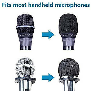 LittlePa 200 Pcs Disposable Microphone, Non-Woven Fabric, USB Connector, for Karaoke, Press Conferences, Recording Rooms