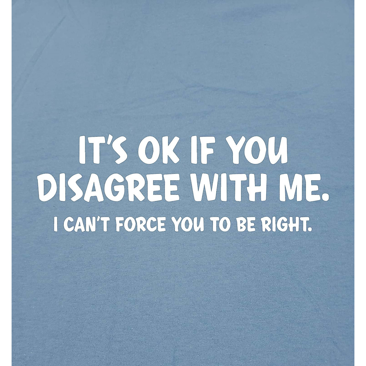 It's Ok If You Disagree with Me Sarcastic Funny T Shirt XL Black