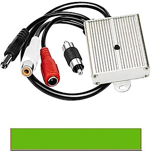 CCTV Microphone Security Microphone Audio Outdoor CCTV Gift RCA Tiny Surveillance Microphone DVR High Sensitive Preamp Amplified Pickup Device Mic External Camera Sound Waterproof Best Metal Case