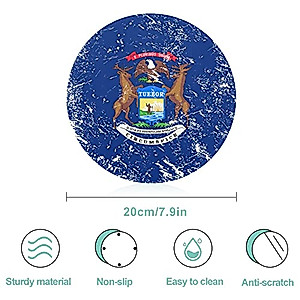 Michigan State Flag Cutting Board Tempered Glass Chopping Board for Kitchen Hotel