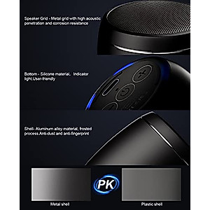 comiso Bluetooth Speakers with Stereo Sound, Punchy Bass Mini Speaker with Built-in-Mic, Hands-Free Call, Small Speaker with Brief Design. Portable Speaker for Hiking, Biking, Car, Gift, iPhone.