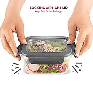40-Piece Airtight Food-Storage Containers With Lids BPA-Free Durable Plastic Food-Containers Set - 100% Leakproof Guaranteed - Freezer, Microwave & Dishwasher-safe - Leftover, Meal Prep Etc (Gray)