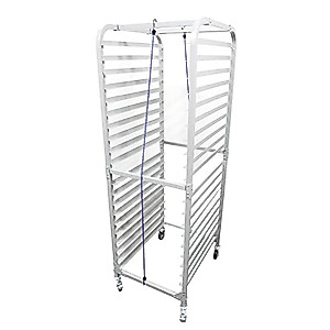 Stuffygreenus Aluminum 20-Tier Sheet Bun Pan Rack Bakery Rack, Home Commercial Kitchen Bakery Cooling Rack, 26" L x 20" W x 69" Hwith Brake Wheels