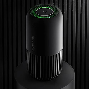 Air Purifier for Car Home Bedroom Portable Air Purifier Desktop USB Air Cleaner |with Color Lighting Black,White GP7