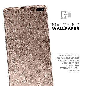 DesignSkinz Rose Gold Scratched Protective Vinyl Decal Wrap Skin Cover Compatible with The Samsung Galaxy S20 (Screen Trim & Back Glass Skin)