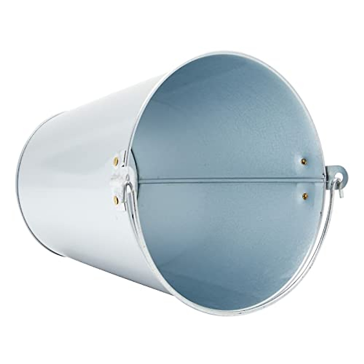 Juvale 6-Pack Large Galvanized Ice Buckets for Parties, 7-Inch Tall Metal Ice Pails with Handles for Champagne, Beer, Wine, Sports Drinks, Water, Table Centerpieces (100 oz Capacity)