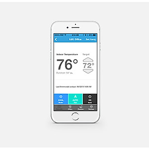 Lux Products GEO-WH Wi-Fi Thermostat, White
