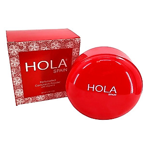 Hola Spain Skin Petal Body Talc Dusting Powder & Puff 4 oz.
